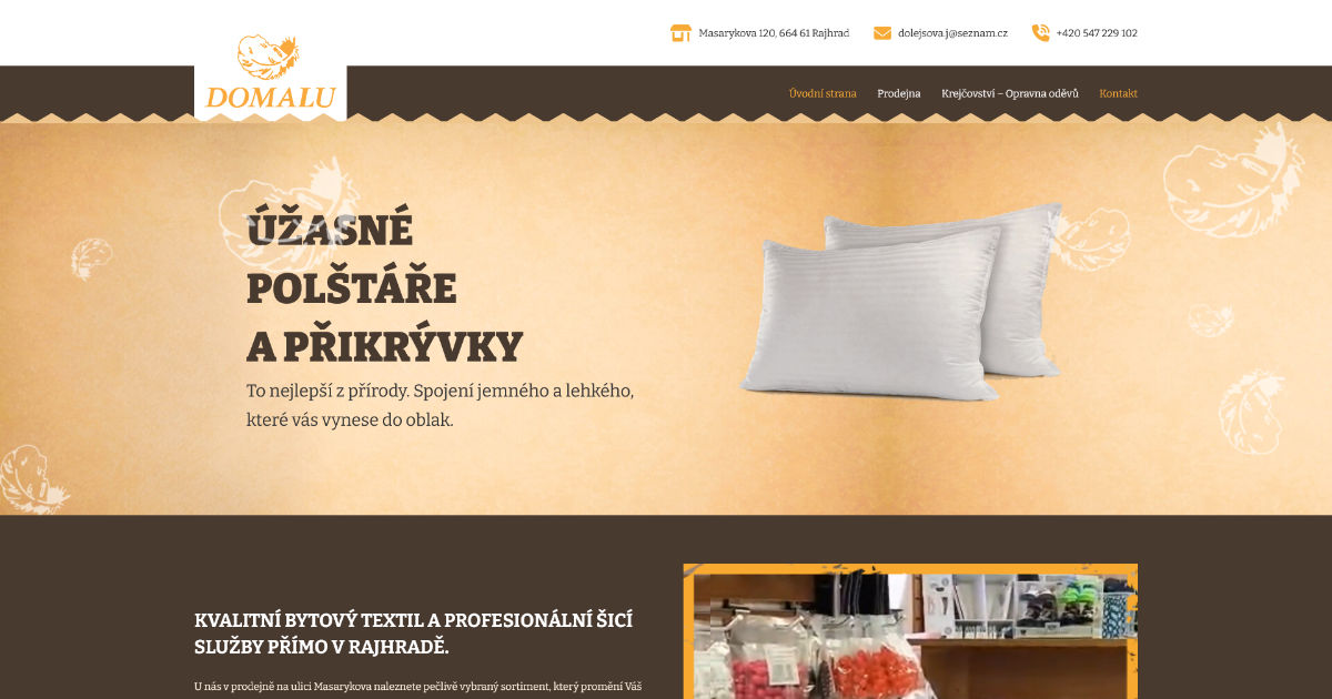 Domalu.cz – Jana Dolejšová | Bytový textil a krejčovství